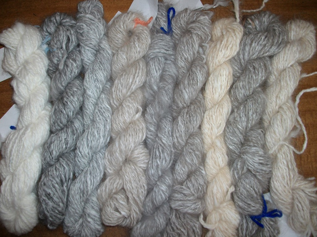 Handspun Natural & Hand Dyed 100% Angora Yarn - Luxury Fiber - Angoraonline
